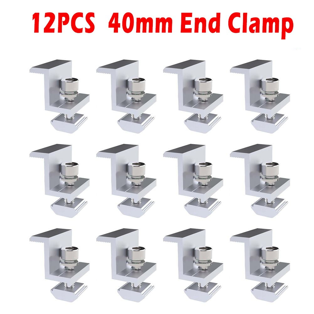 40MM Solar End Clamp Solar Panel Bracket Clamp Wide Photovoltaic ...