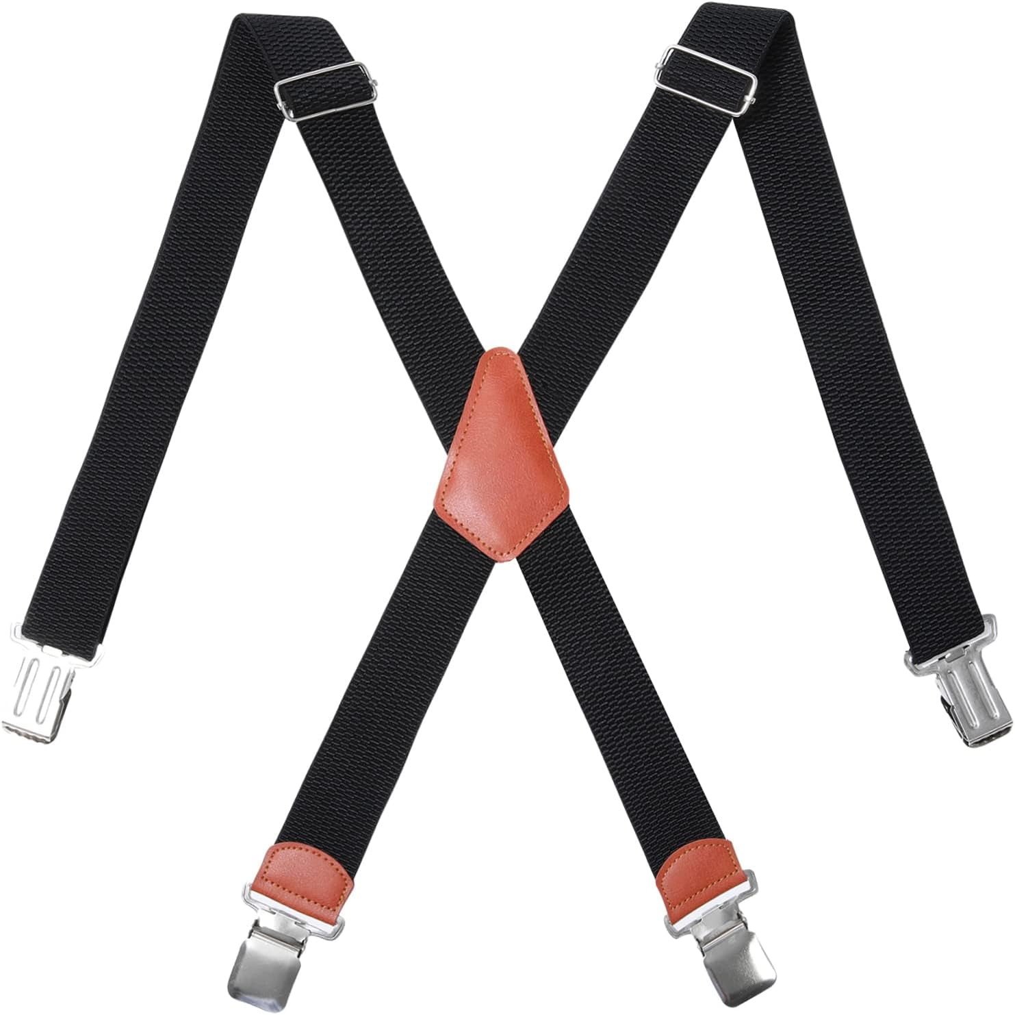 40MM Wide Braces For Men Trousers - 4 Strong Metal Clips Heavy Duty ...