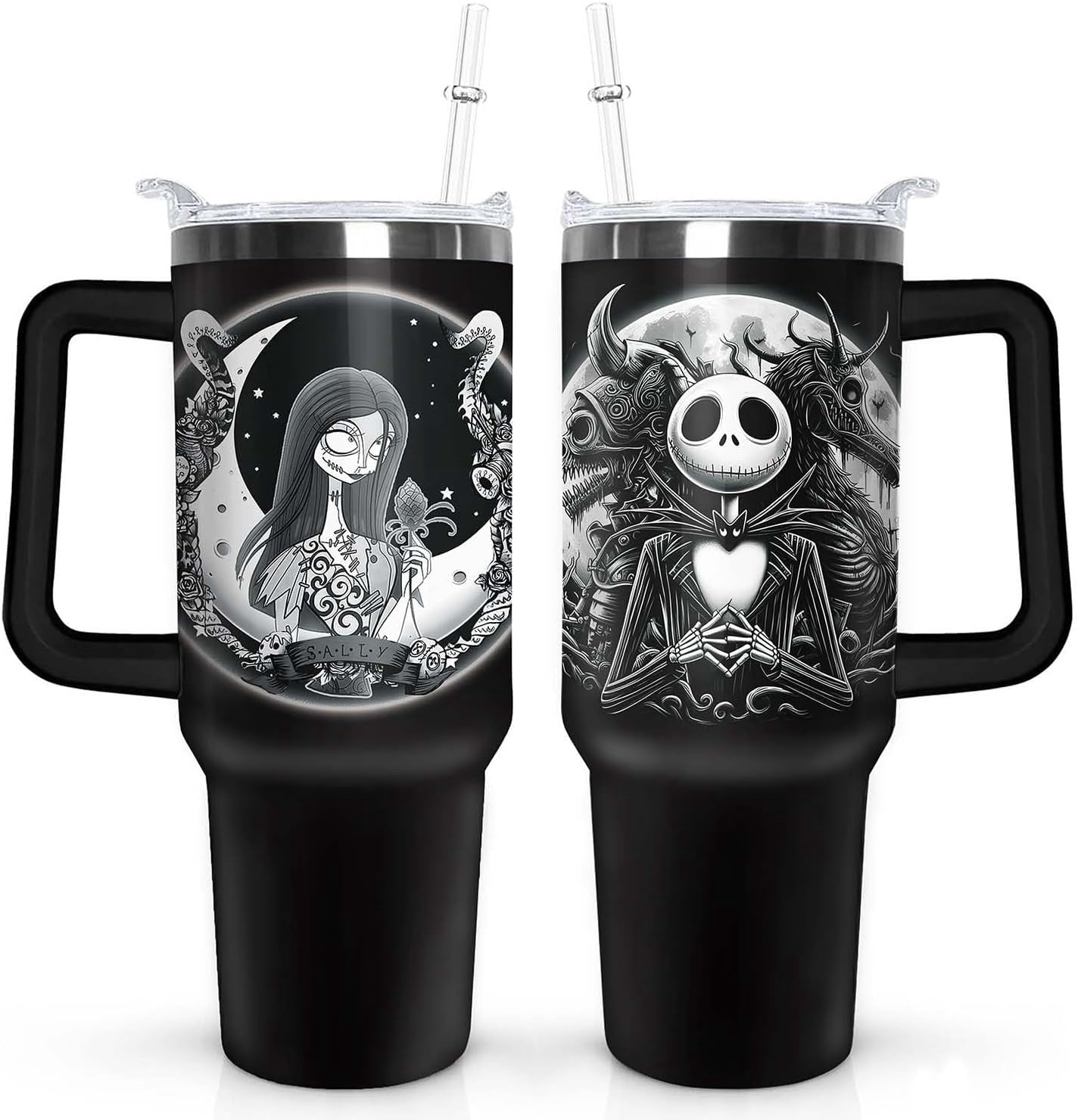 40OZ Cartoon Tumbler with Handle, Vacuum Insulated Stainless Steel ...