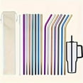 40OZ Cup-Compatible Travel Tumbler Straw Set, Reusable Stainless Steel ...