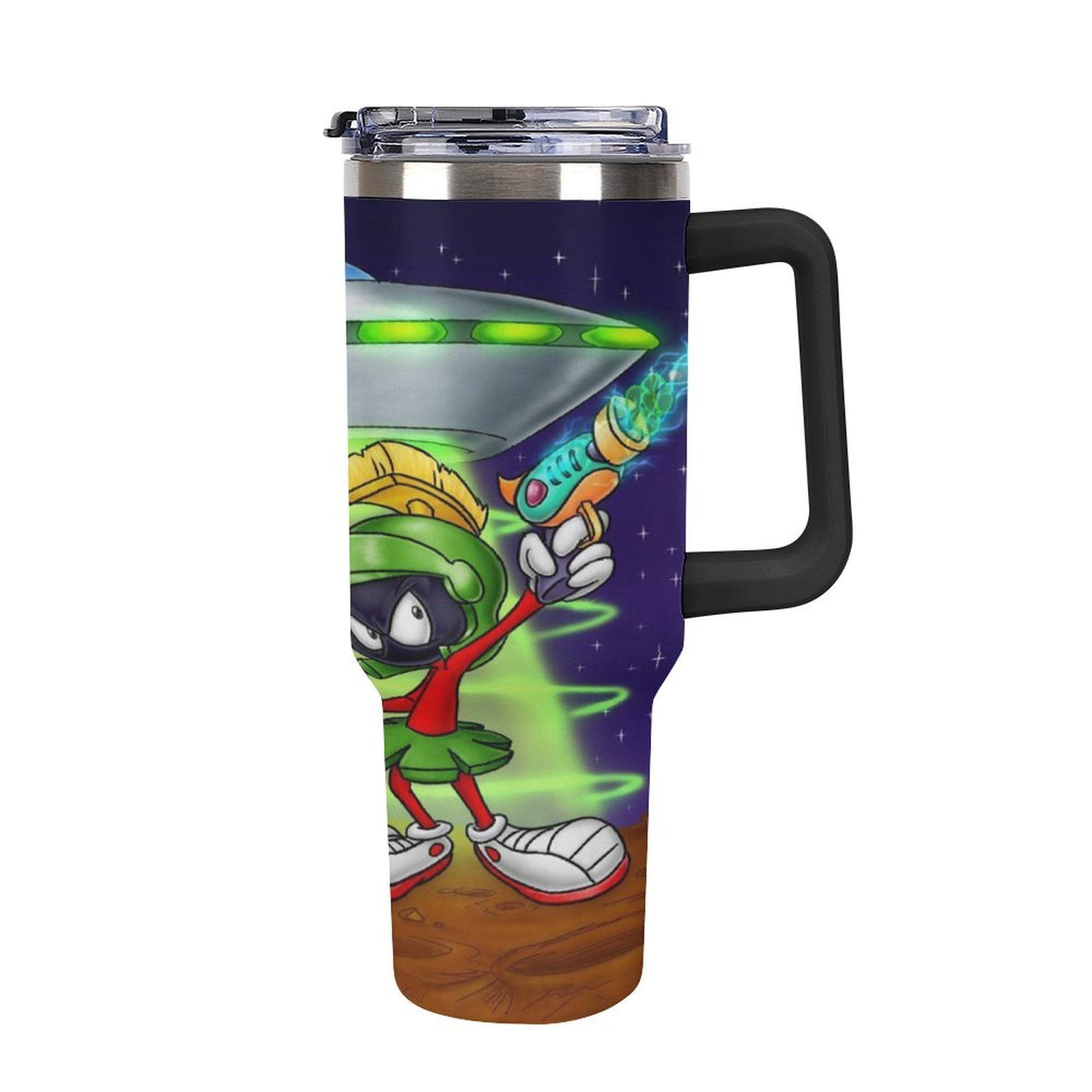 40OZ Marvin The MartianTumbler with Handle and Flip Straw Stainless ...