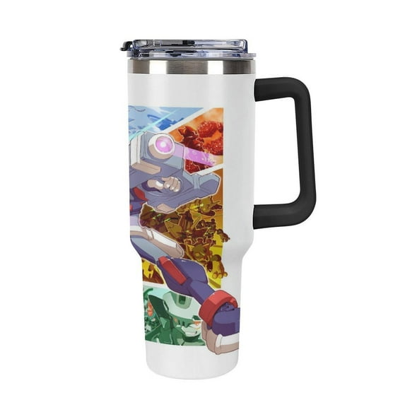 40OZ Mega Anime Men Tumbler with Handle and Flip Straw Stainless Steel ...