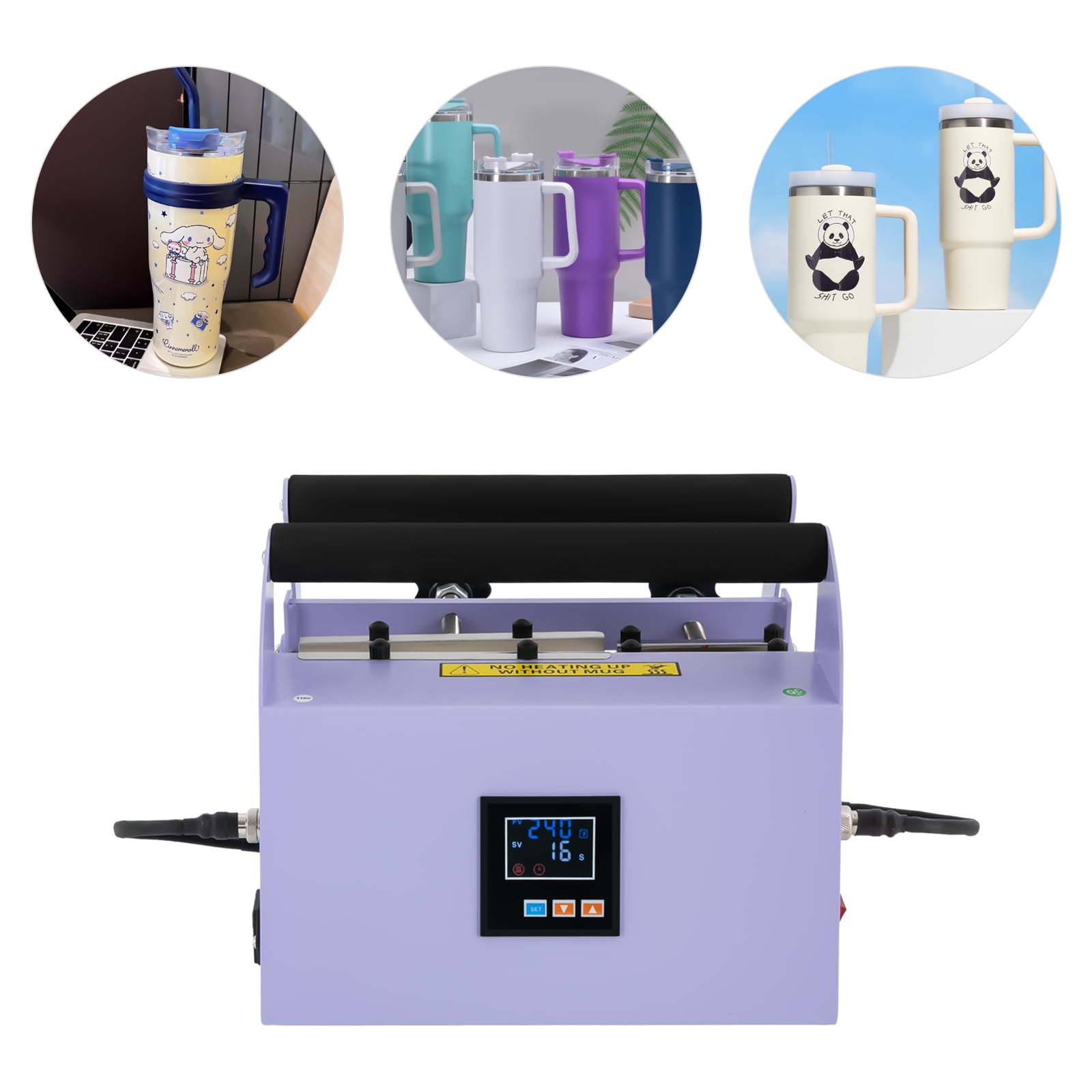 40OZ Tumbler Heat Press Machine,Mug Tumbler Press Machine Cup DIY Press Machine 500W Purple ...