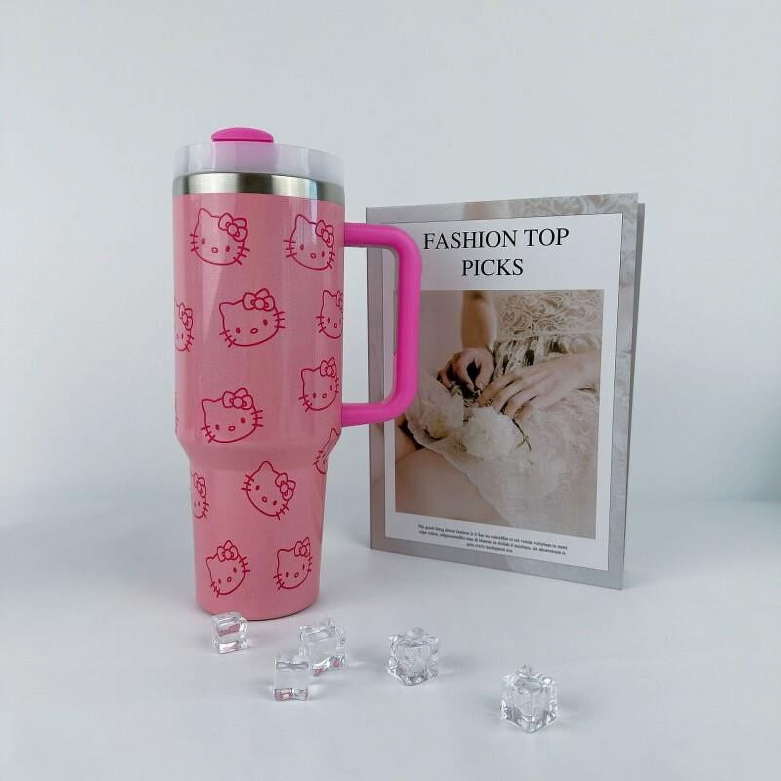 40Oz Sanrio Hello Kitty Stainless Steel Insulated Mug Pink with Handle ...