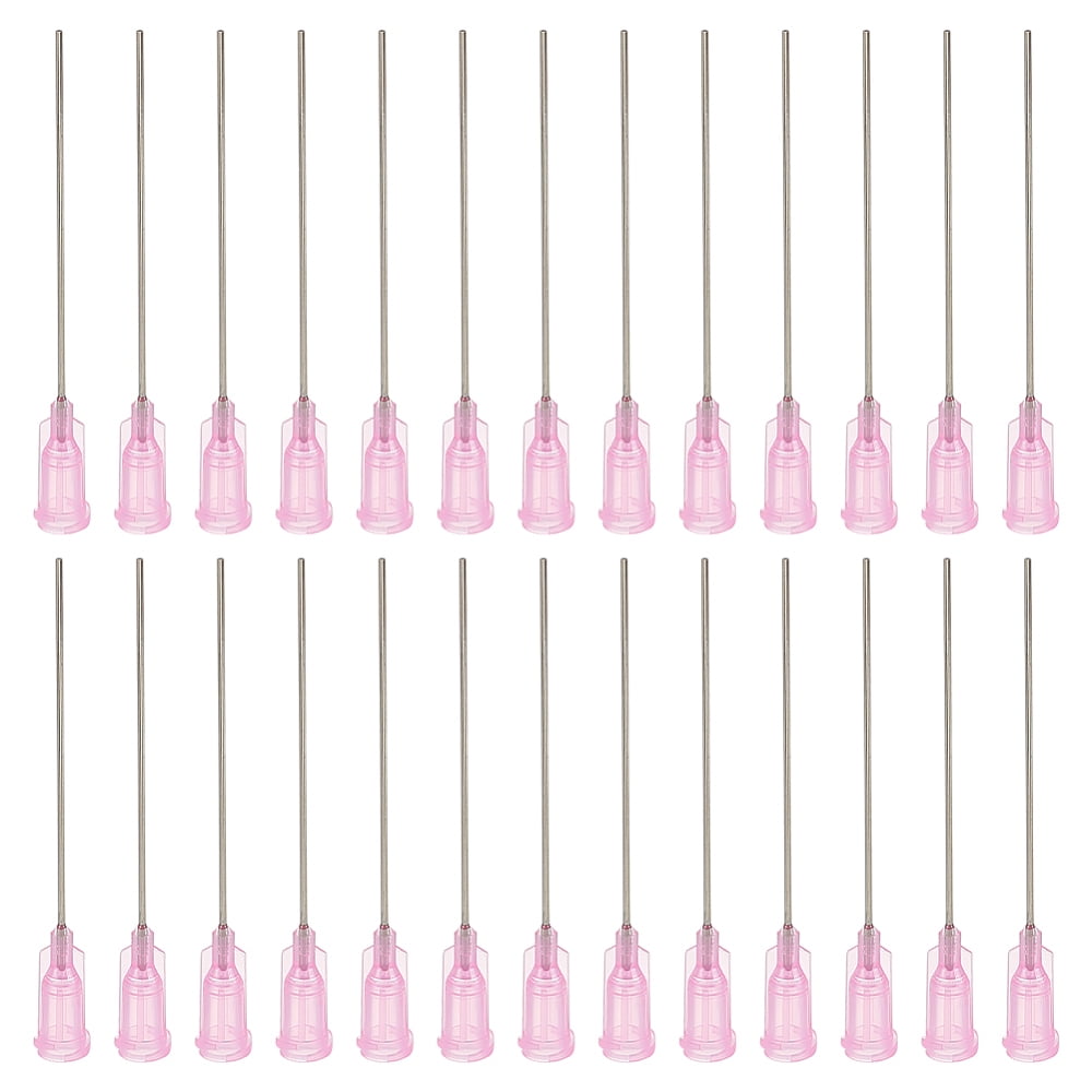 40PCS 20G Blunt Tip Dispensing Needle with Luer Lock 2.68inch Long Pink ...