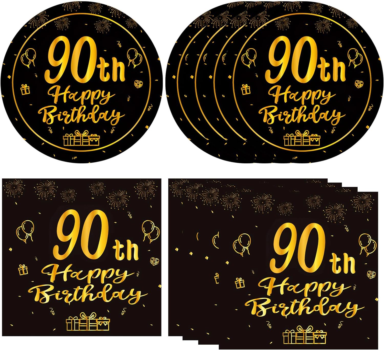 PHYSUN-40PCS 90th Birthday decorations 90th Theme Birthday Party ...