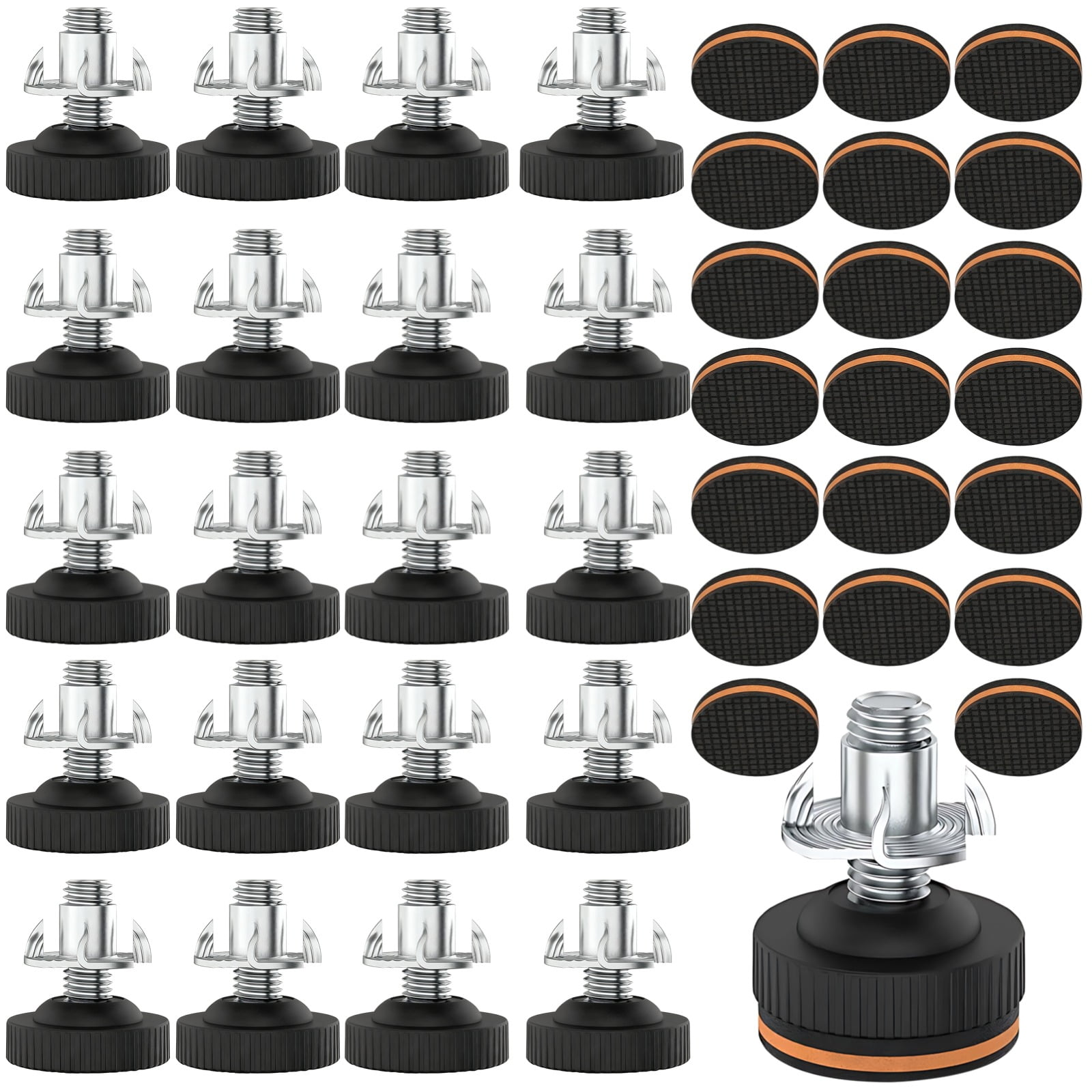 40PCS Adjustable Furniture Levelers Kit, Including 20 Heavy Duty ...