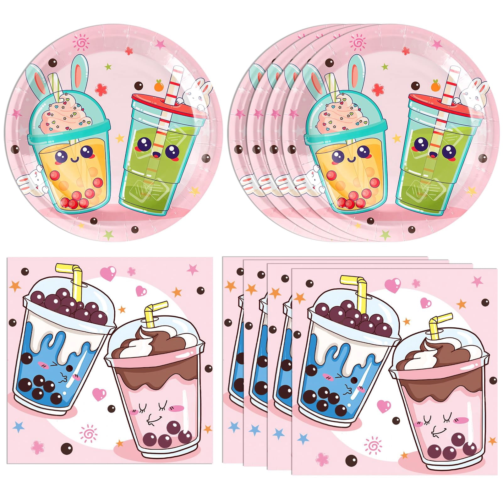 40PCS Boba Tea Party YPF5 Decorations Boba Party Kit Bubble Tea ...