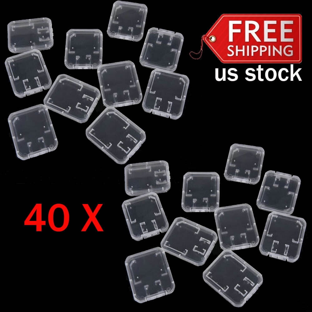 40PCS Case Holder for Micro SD SDHC Memory Card Box Storage Hard ...