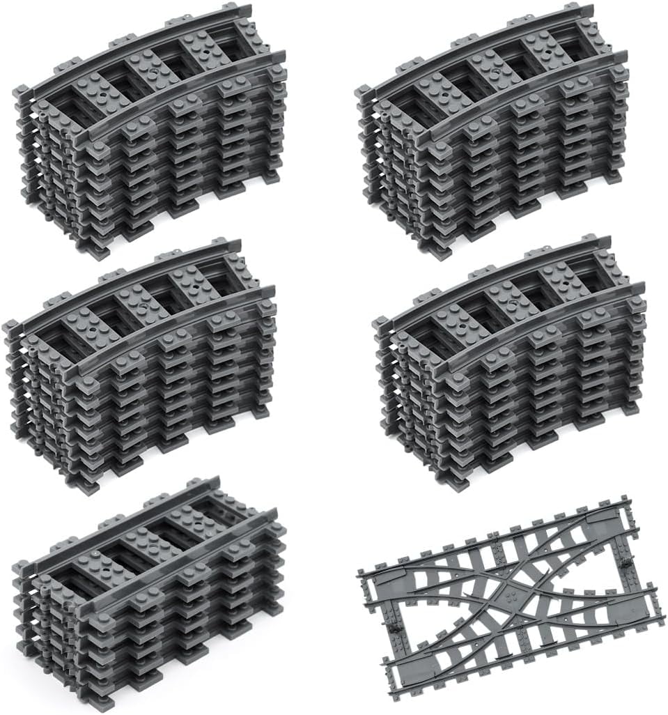 40PCS City Train Tracks, Classic Train Tracks Accessories, Railroad ...