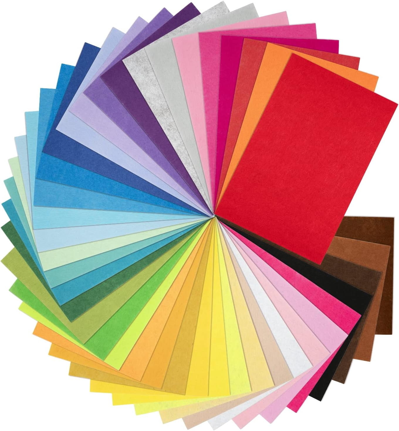 40PCS Colored Felt Fabric Sheets,8"x12" Craft Felt Squares,Stiff Felt ...