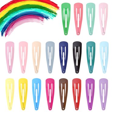 6 Pieces Large Metal Snap Hair Clips Non-slip Hair Barrettes Snap Hair ...
