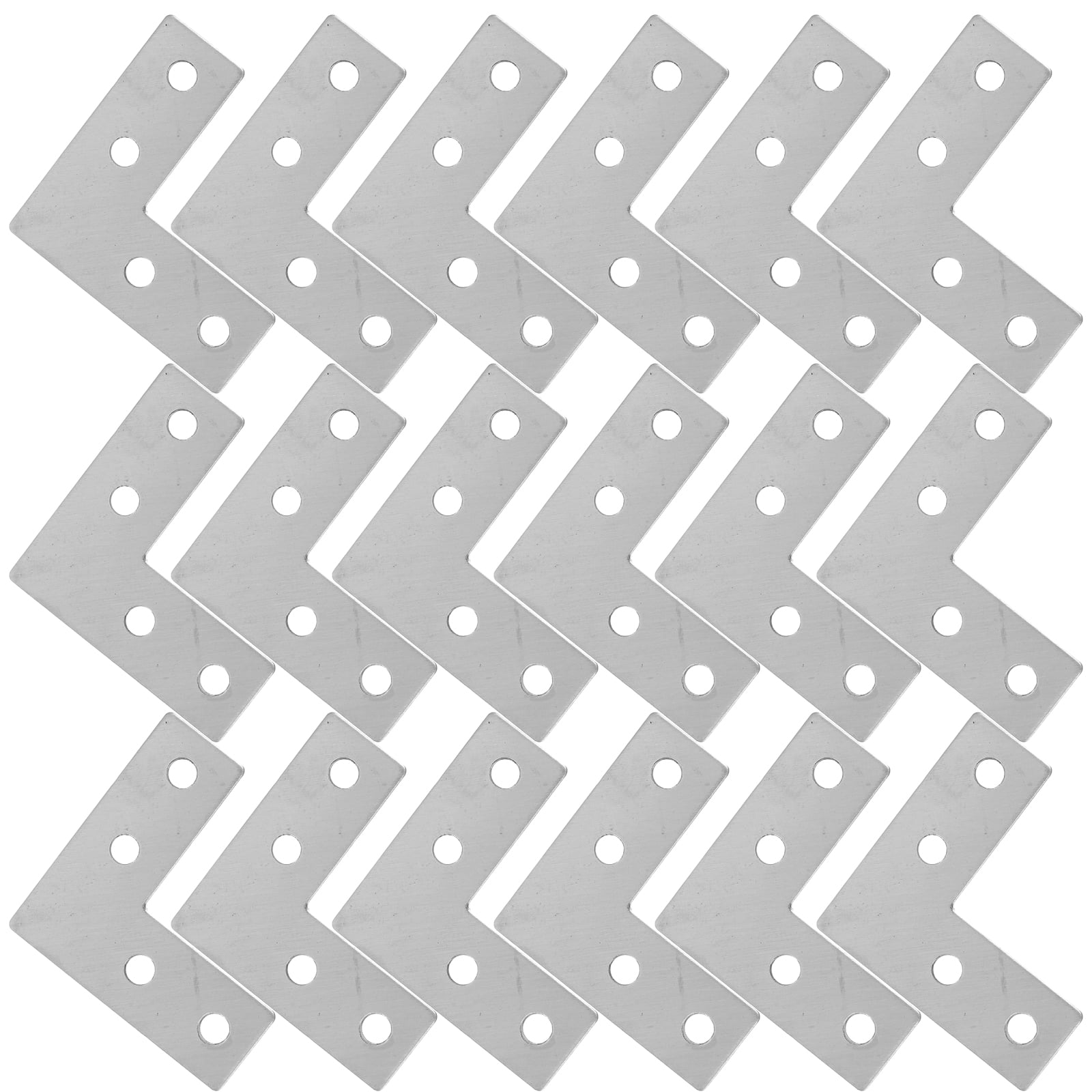 40PCS L Shaped Brackets for Shelves Stainless Steel Corner Braces Angle ...