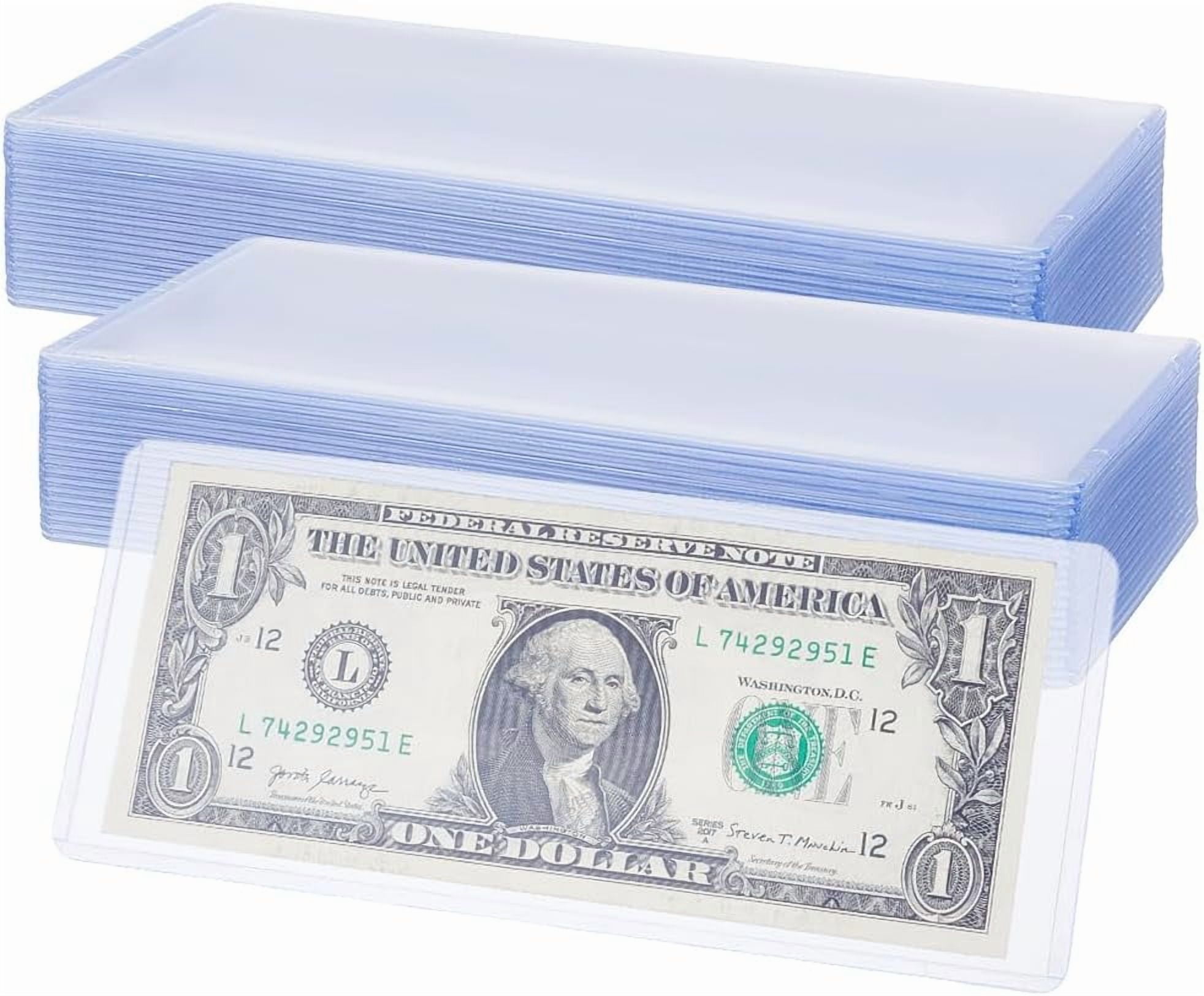 40PCS Currency Topload Holder 3x6.9inch Cornflower Blue Rigid Plastic ...