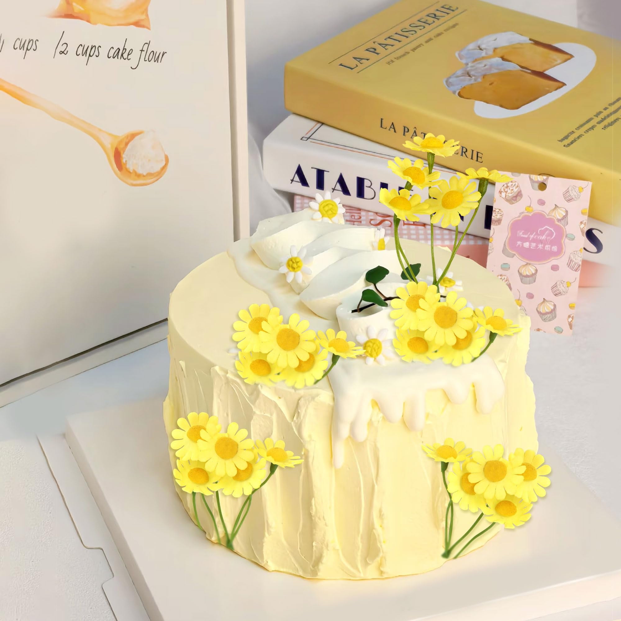 40PCS Daisy Cupcake TWE5 Toppers Flower Cupcake Picks Flower Theme ...