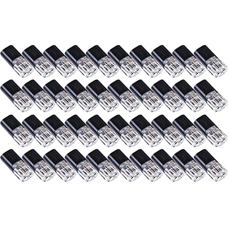 40PCS Double-Wire Push-In Connector with Locking Buckle,Low Voltage ...