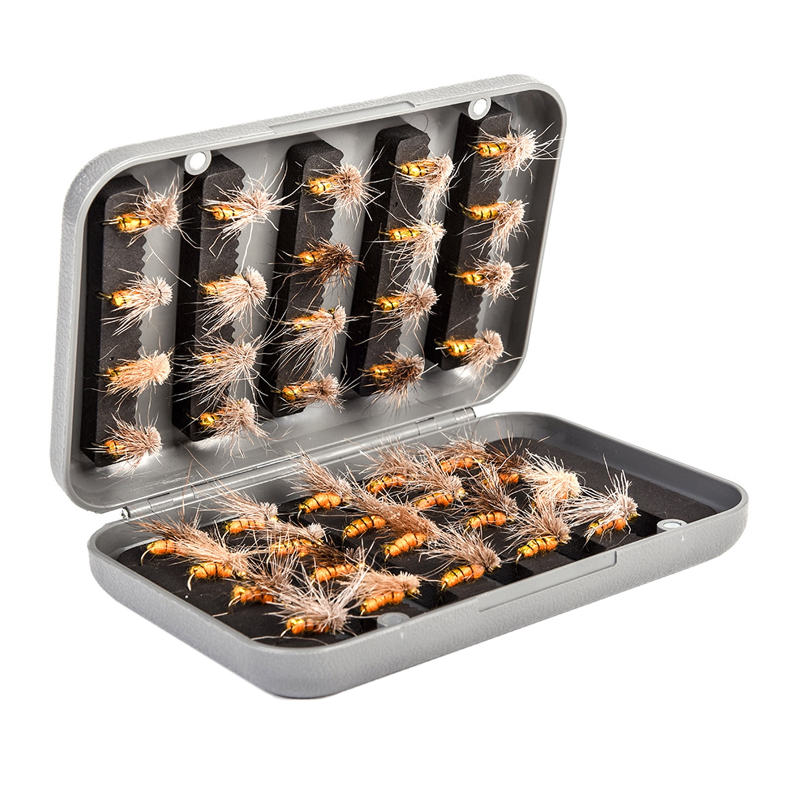 40PCS Fly Fishing Lure Trout Bait with Hook Flies Assortment Kit Nymph ...