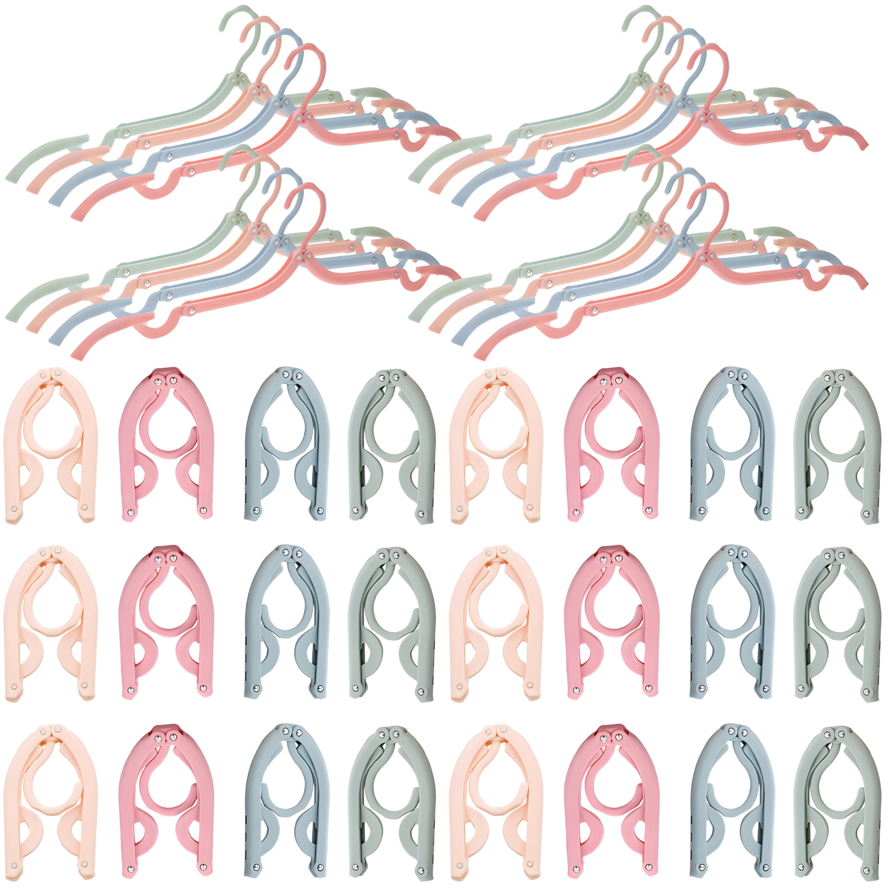 40PCS Foldable Hangers, Travel Hangers Foldable Lightweight for ...