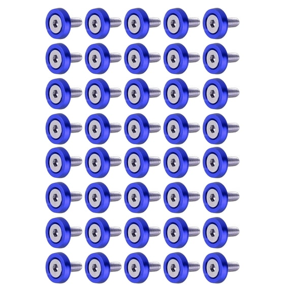 40PCS For JDM Billet Aluminum Fender Bumper Washer Bolt Engine Bay ...