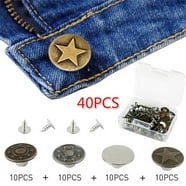 No Sew Jean Buttons Kit With Tool-8 Sets - Walmart.com