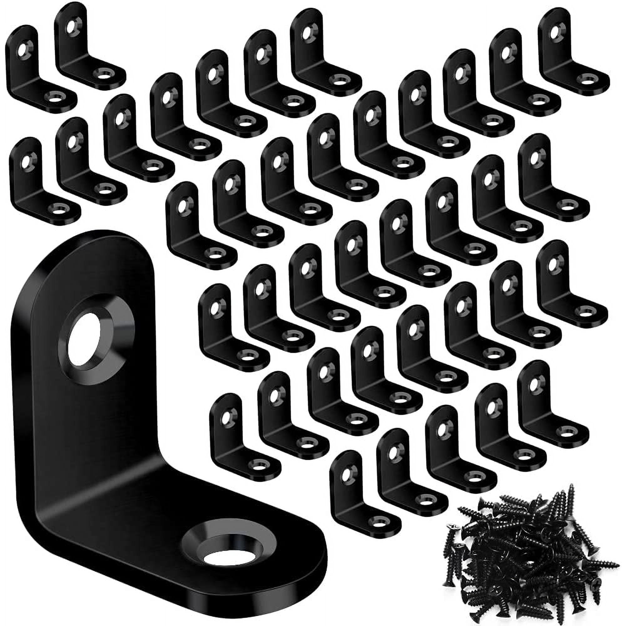 40PCS L Bracket Corner Brace Sets, Stainless Steel Corner Brackets, 90 ...