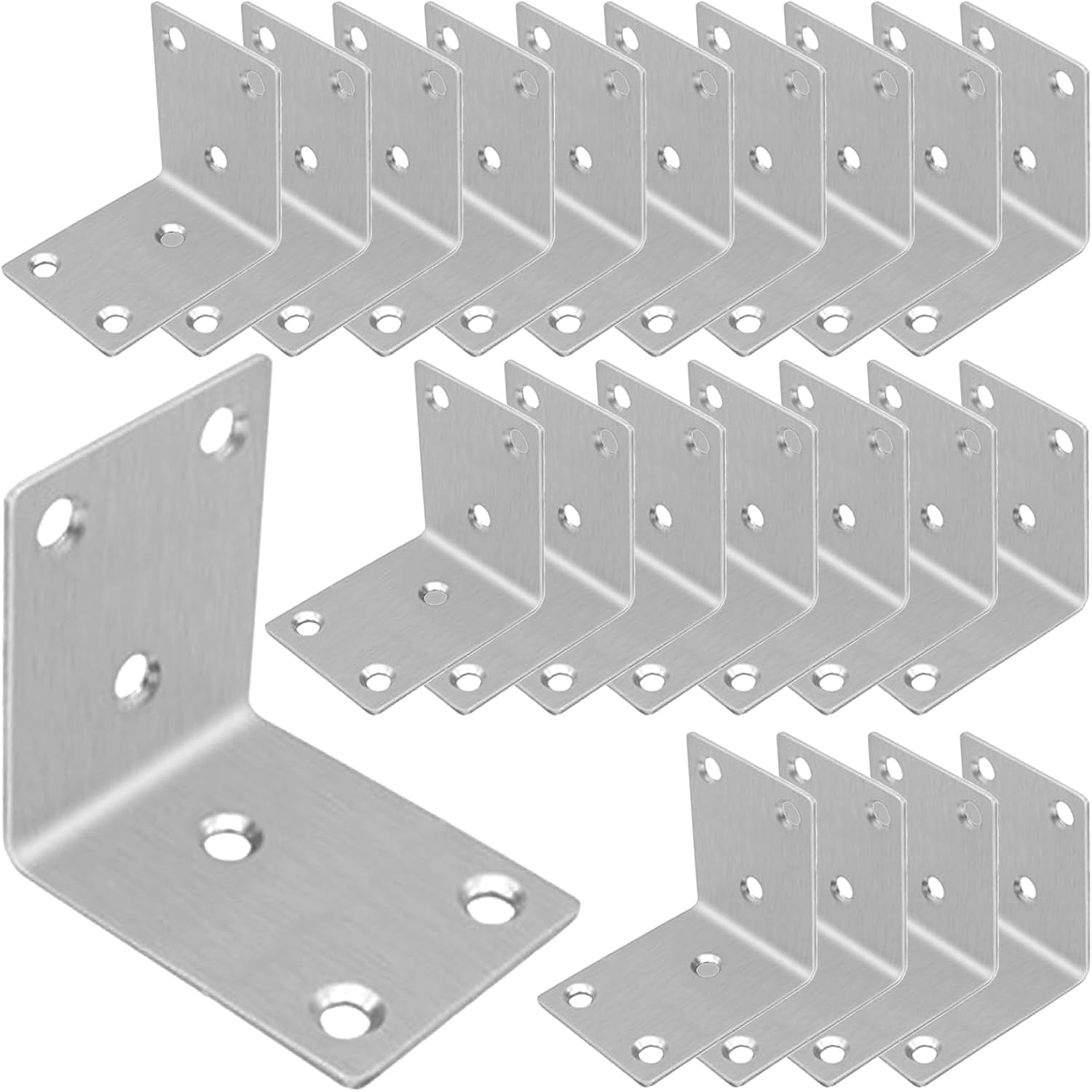 40PCS L Bracket Corner Braces, 304 Stainless Steel Shelf Bracket for ...