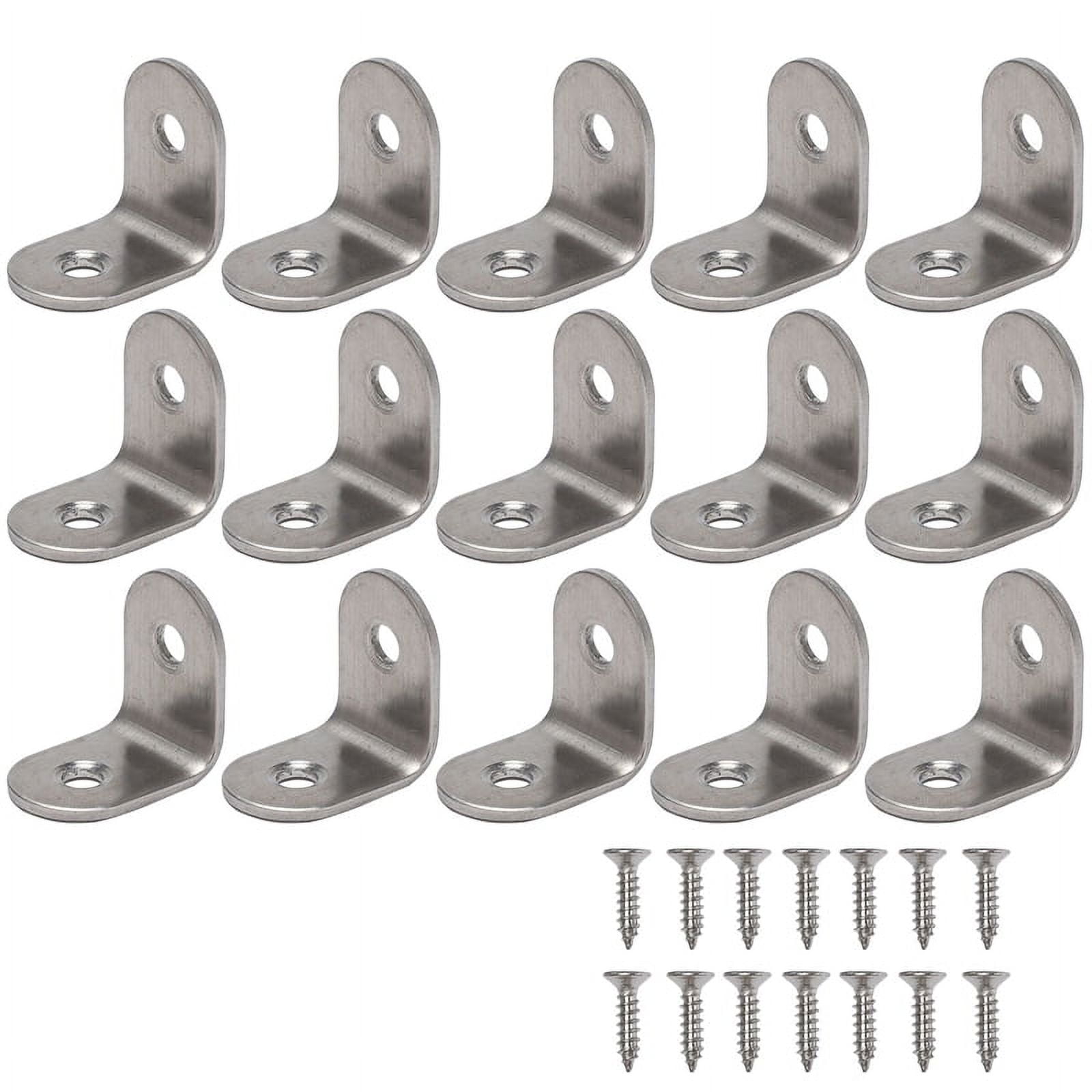 40PCS L Bracket Corner with 80PCS Screws, for Wood Furniture Cabinet ...