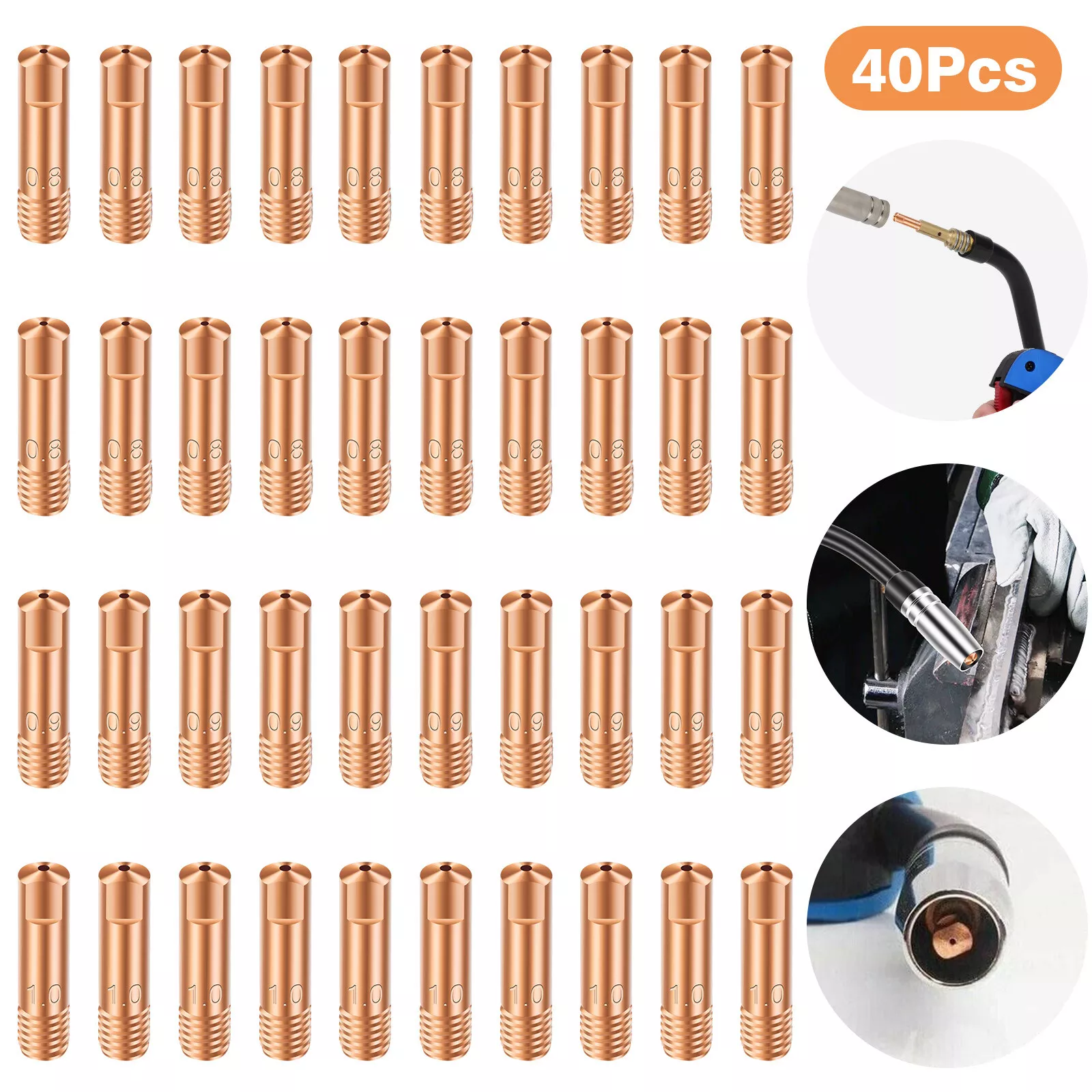 40PCS MIG M6 Contact Tips 0.030"-0.040" for 15AK MIG Welding Gun Welding Torch - Walmart.com