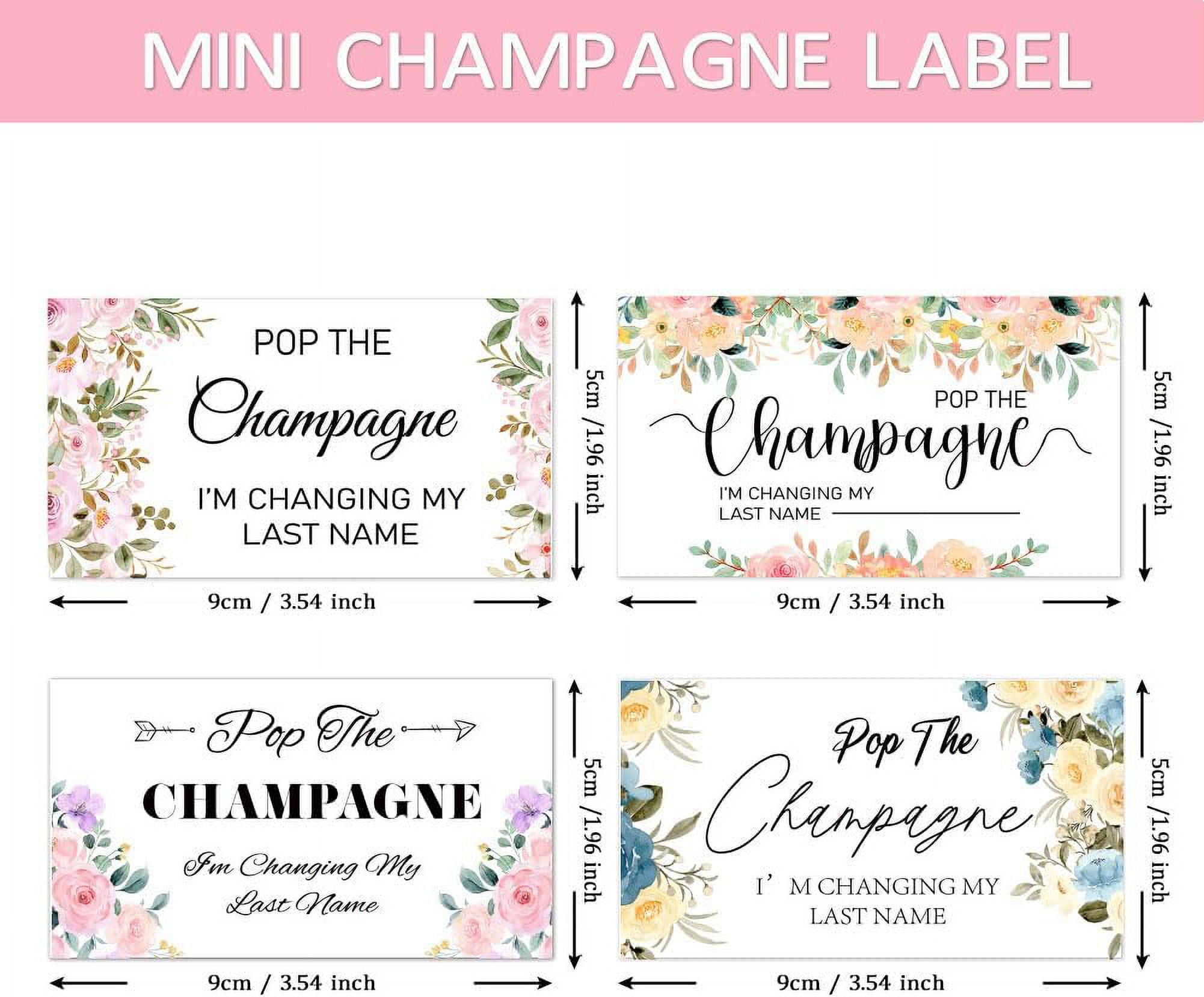 40PCS Mini Wine Bottle Labels 4 Styles Rectangle Wine Label Watercolor ...