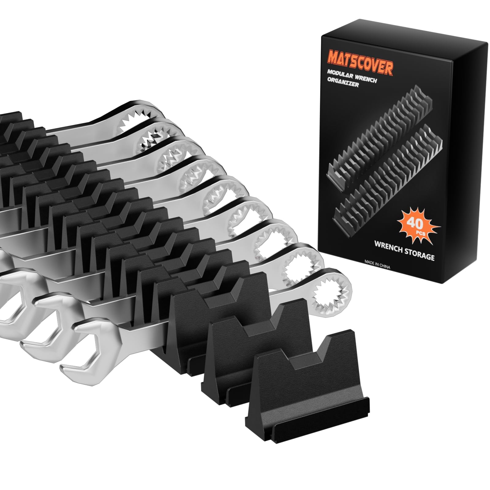 40PCS Modular Wrench Organizer Wrench Holder - Wrench Tool for Tool ...