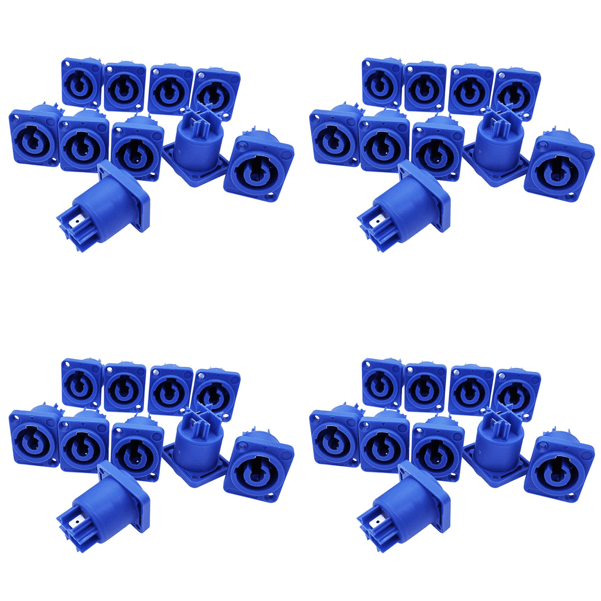 40PCS Powercon Connector 3 Pins 20A 250V Power Speaker Panel Socket ...