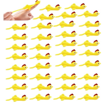10 Pcs Slingshot Chicken Flying Finger Toys - Stretchy Rubber Flick ...