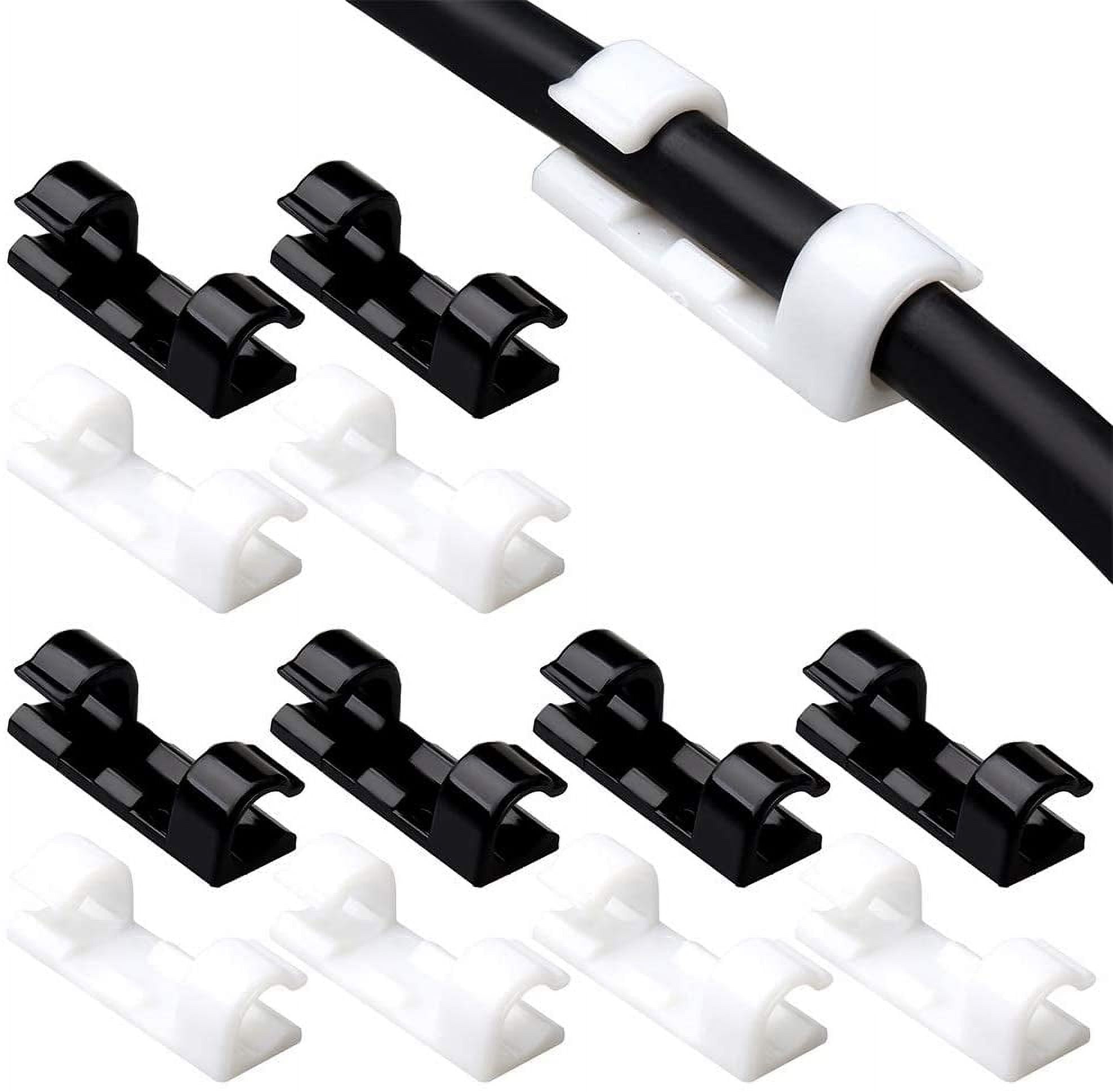 40PCS Self-Adhesive Cable Clips for Wire Management in TV, Charger, Car ...
