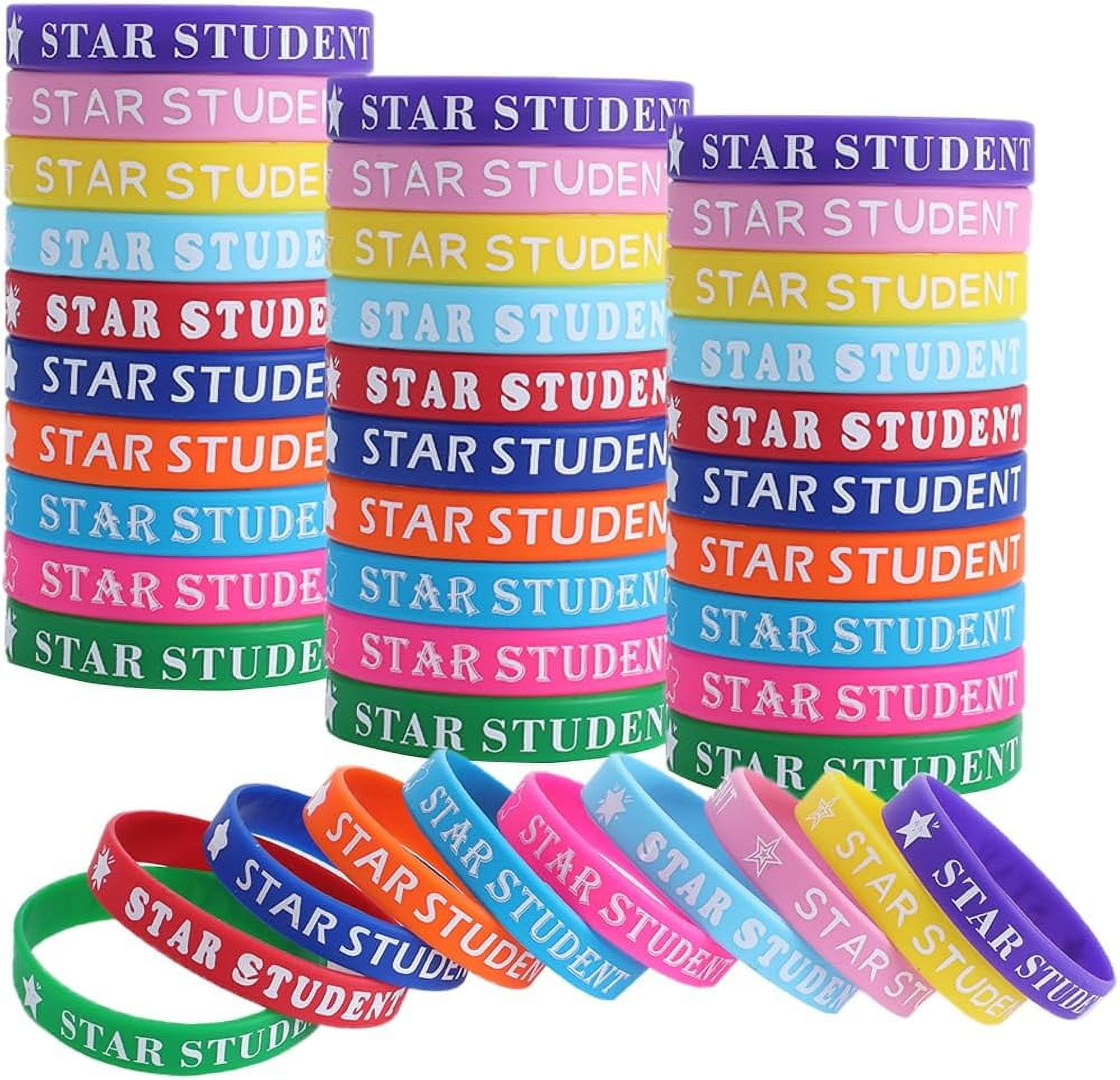 40PCS Silicone WristBands 10 Colors Student Reward Rubber Teacher ...
