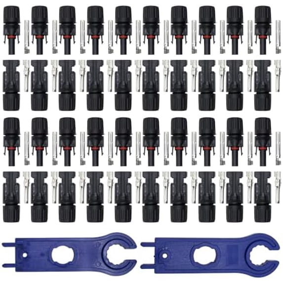 40PCS Solar Connectors 1000V DC 30A Solar Panel Cable Connectors,IP67 ...