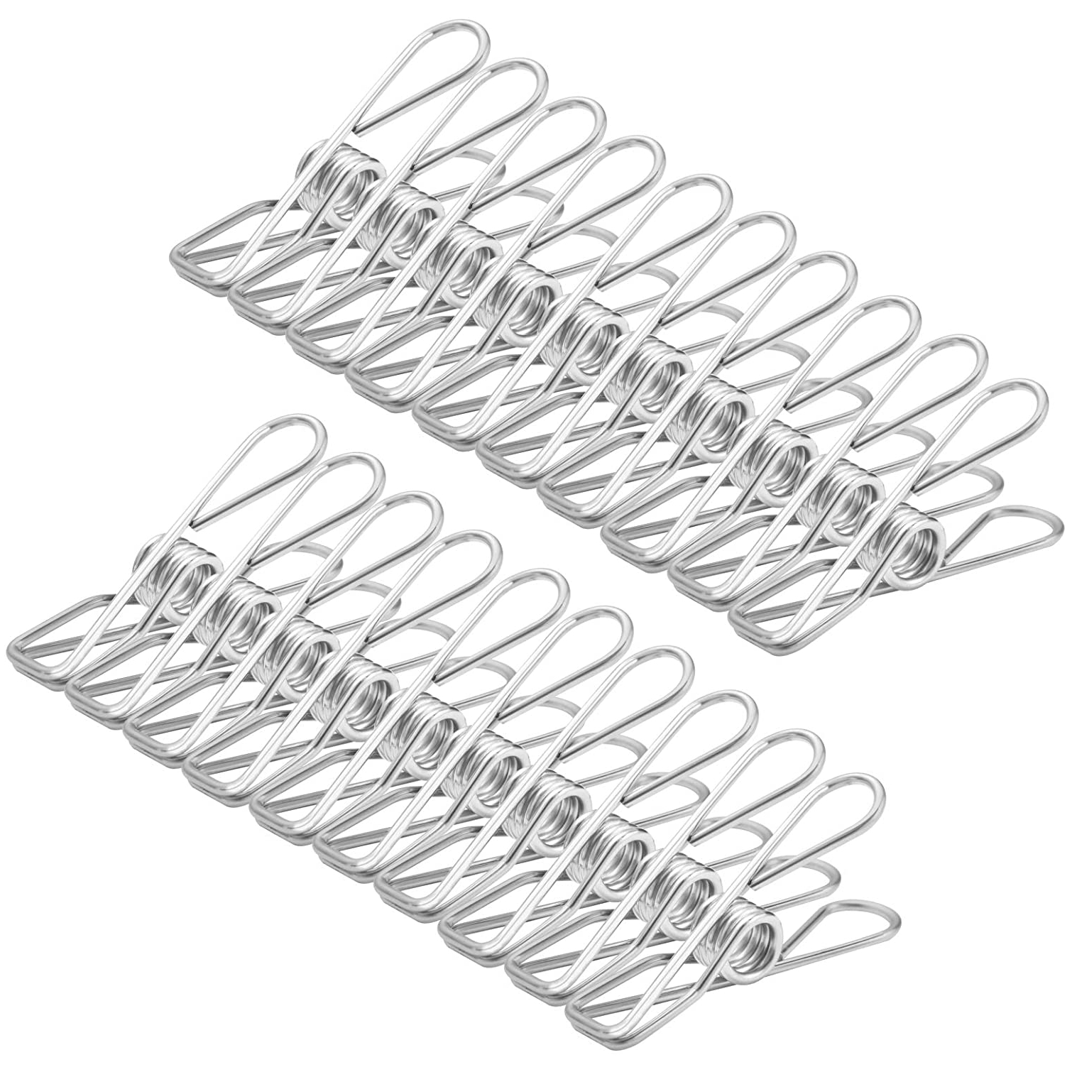 40PCS Stainless Steel Clothes Pins, 2 Inch Strong Grip Durable ...