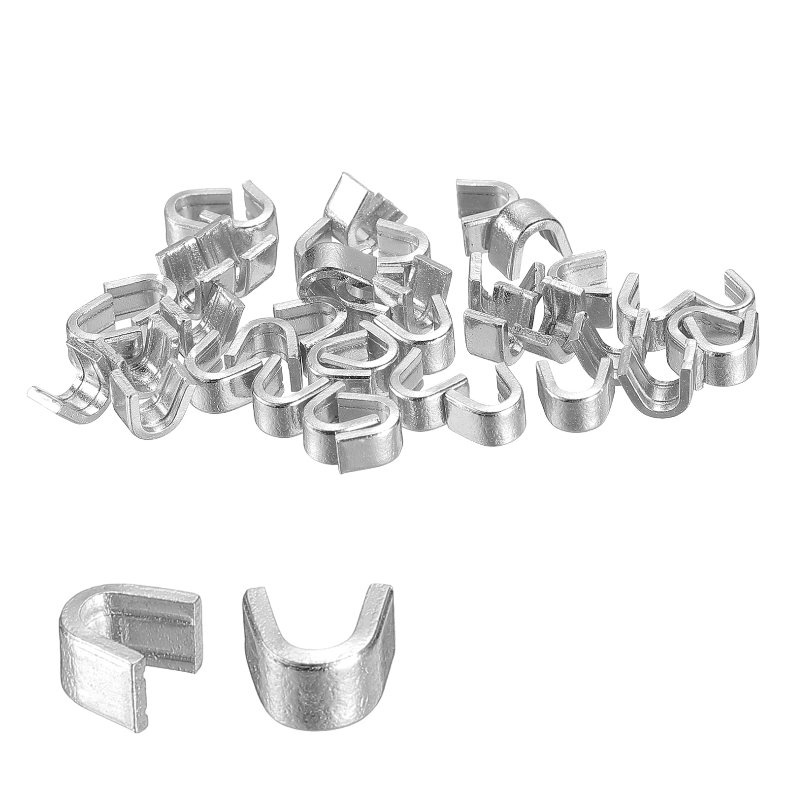 40Pack #8 U Shape Top Stoppers for Bags Coats Jackets Zippers Replacing ...