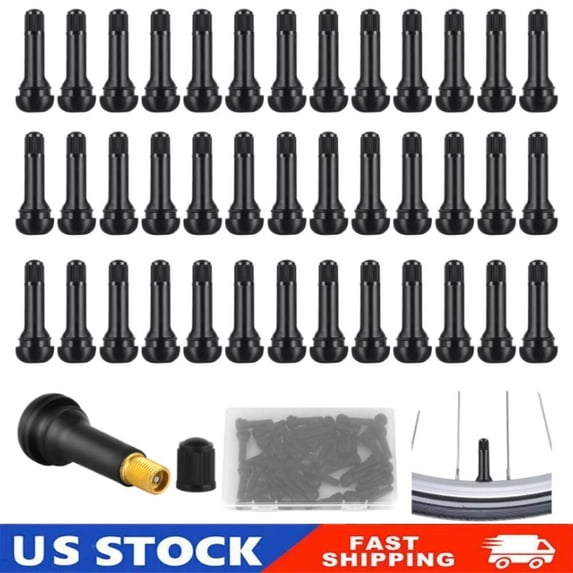40Pack Car Tire Valves, TR414 Tyre Valves, Universal Black Rubber ...