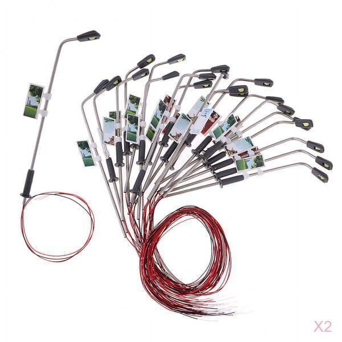 40Pack Model Railway Train Layout Street Lights Scale 1/100 LEDs Single ...