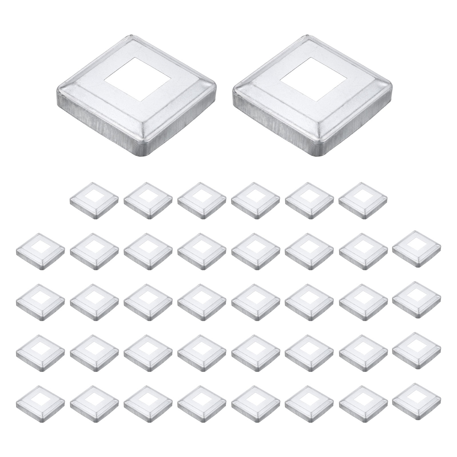 40Pack Post Base Cover, 3.25x3.25 Metal Integral Style Post Skirt Porch ...