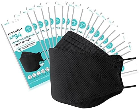 [40Packs KF94 - Face Protective Mask for Adult (Black) [Made in Korea ...