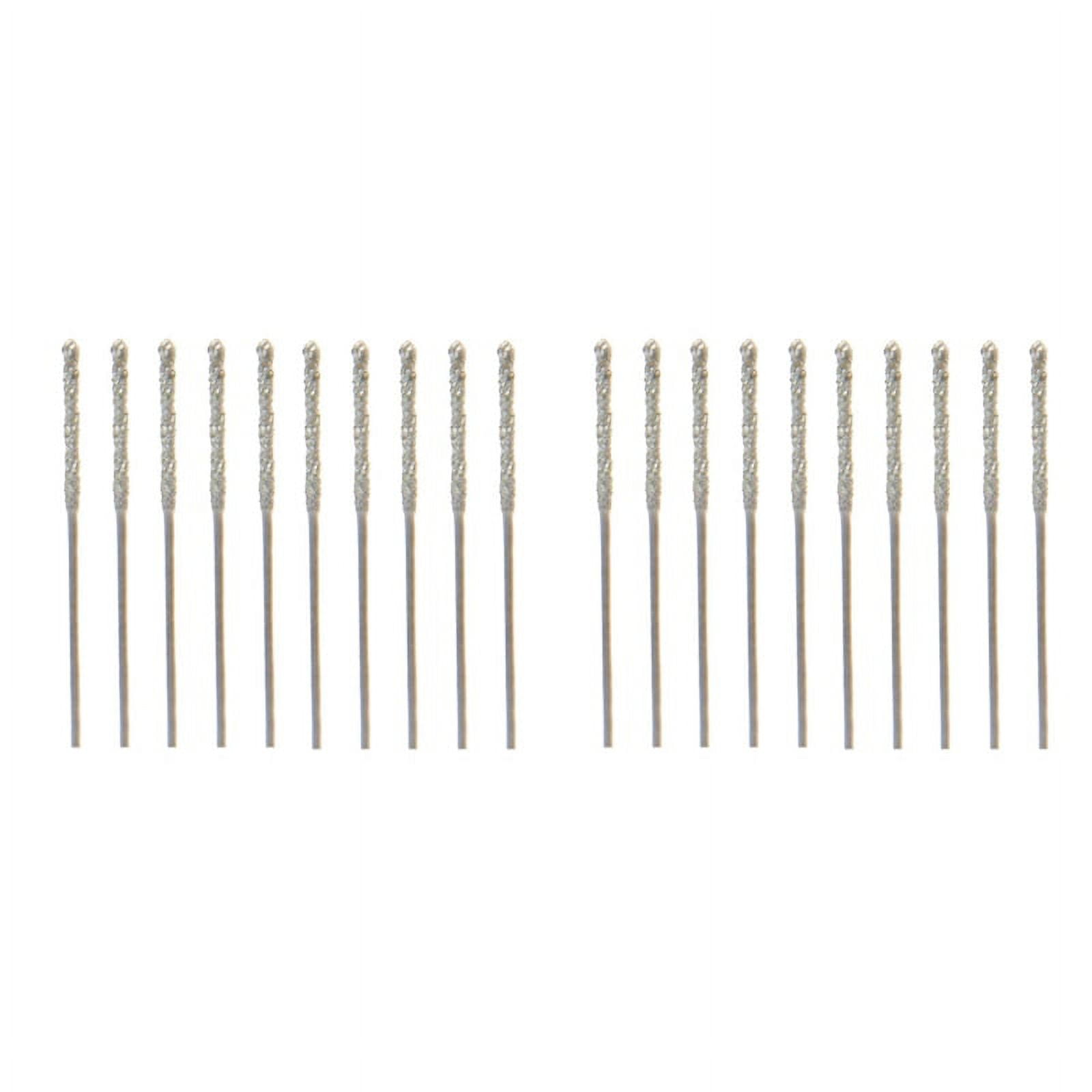 40Pcs 0.8mm Diamond Coated Tipped Tip Twist Drill Bit for Glass Jewelry ...