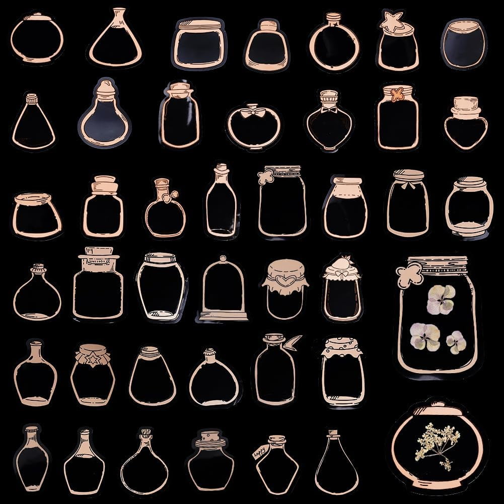 40Pcs 10 Styles Transparent Dried Flower Bookmarks Large Size Orange ...