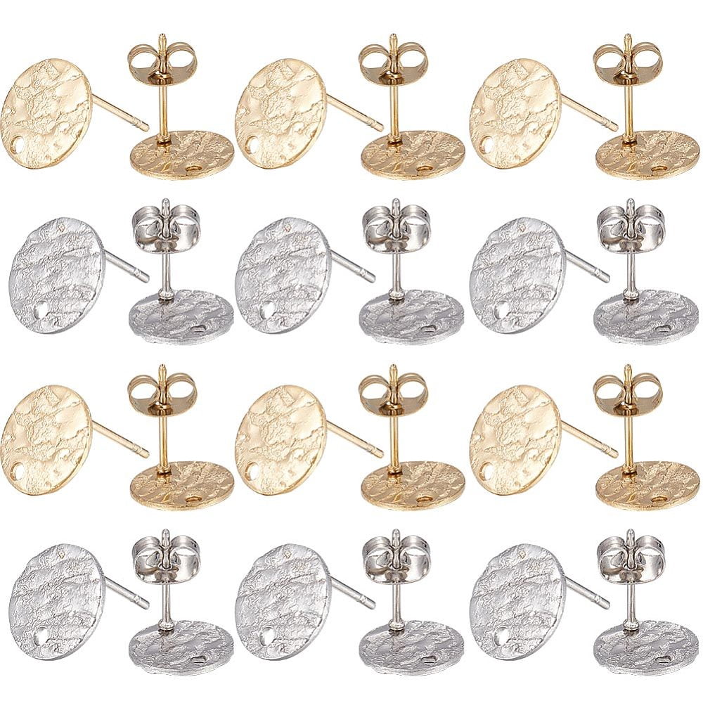 40Pcs 2 Colors Ion Plating(IP) 304 Stainless Steel Stud Earring ...