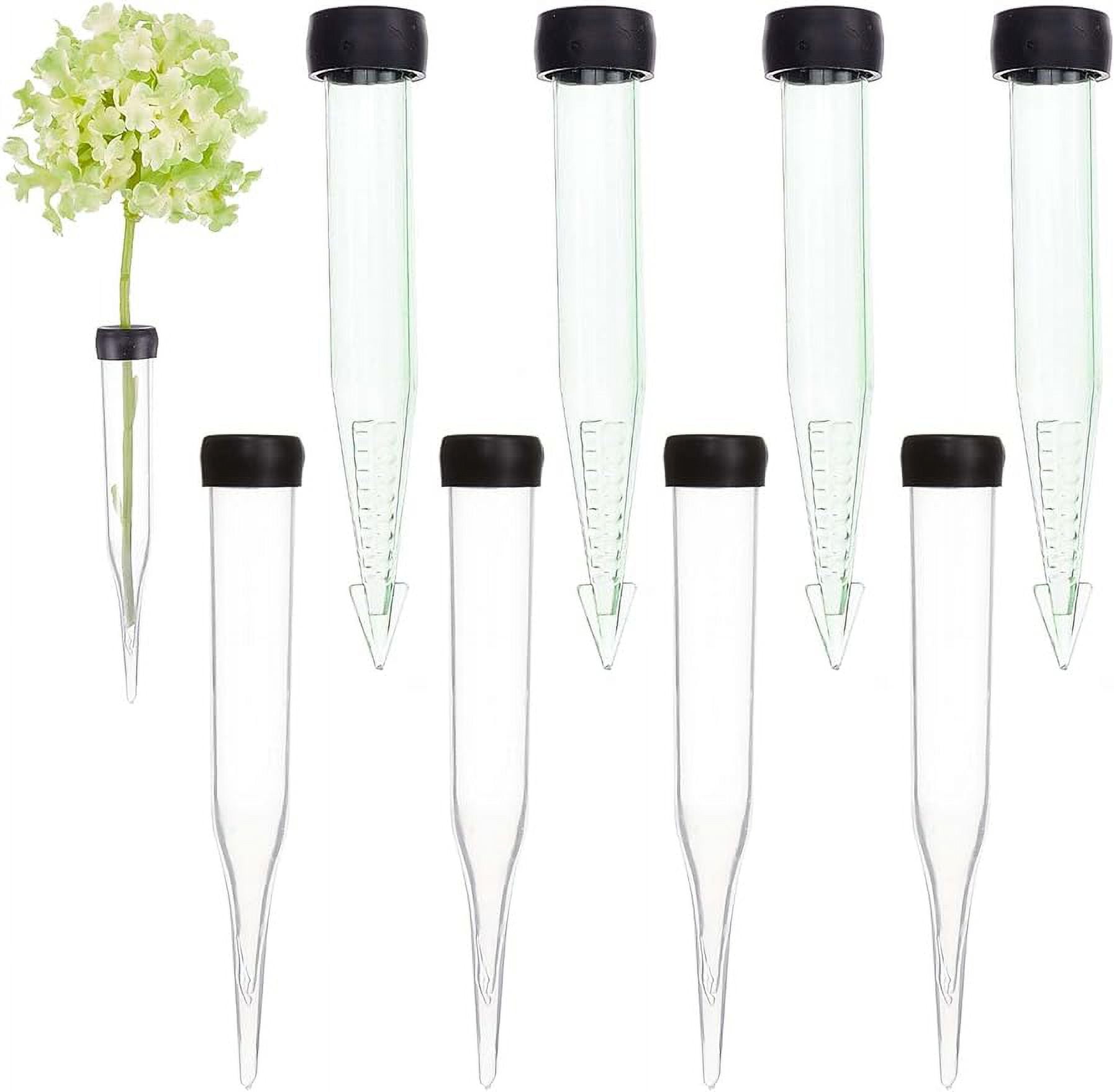 40Pcs 2 Styles Floral Water Tubes Small Flower Vials Plastic Tube Clear ...