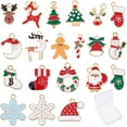 40Pcs 20 Style Light Gold Alloy Enamel Pendants for Christmas Mixed ...