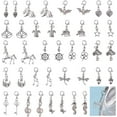 40Pcs 20 Styles Alloy Pendant Decoration with Alloy Lobster Claw Clasps ...