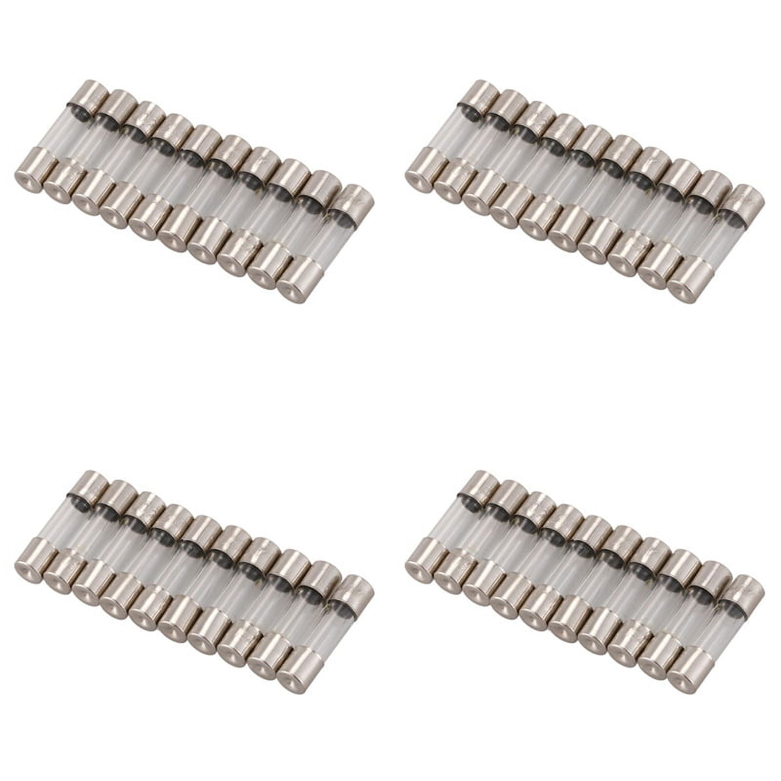 40Pcs 250V 0.2A 200MA Quick Fast Blow Glass Fuses Tubes 5mm x 20mm ...