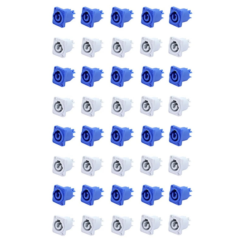 40Pcs 3 PIN 20A 250V AC Powercon Connector Socket NAC3MPA-1 NAC3MPB-1 ...