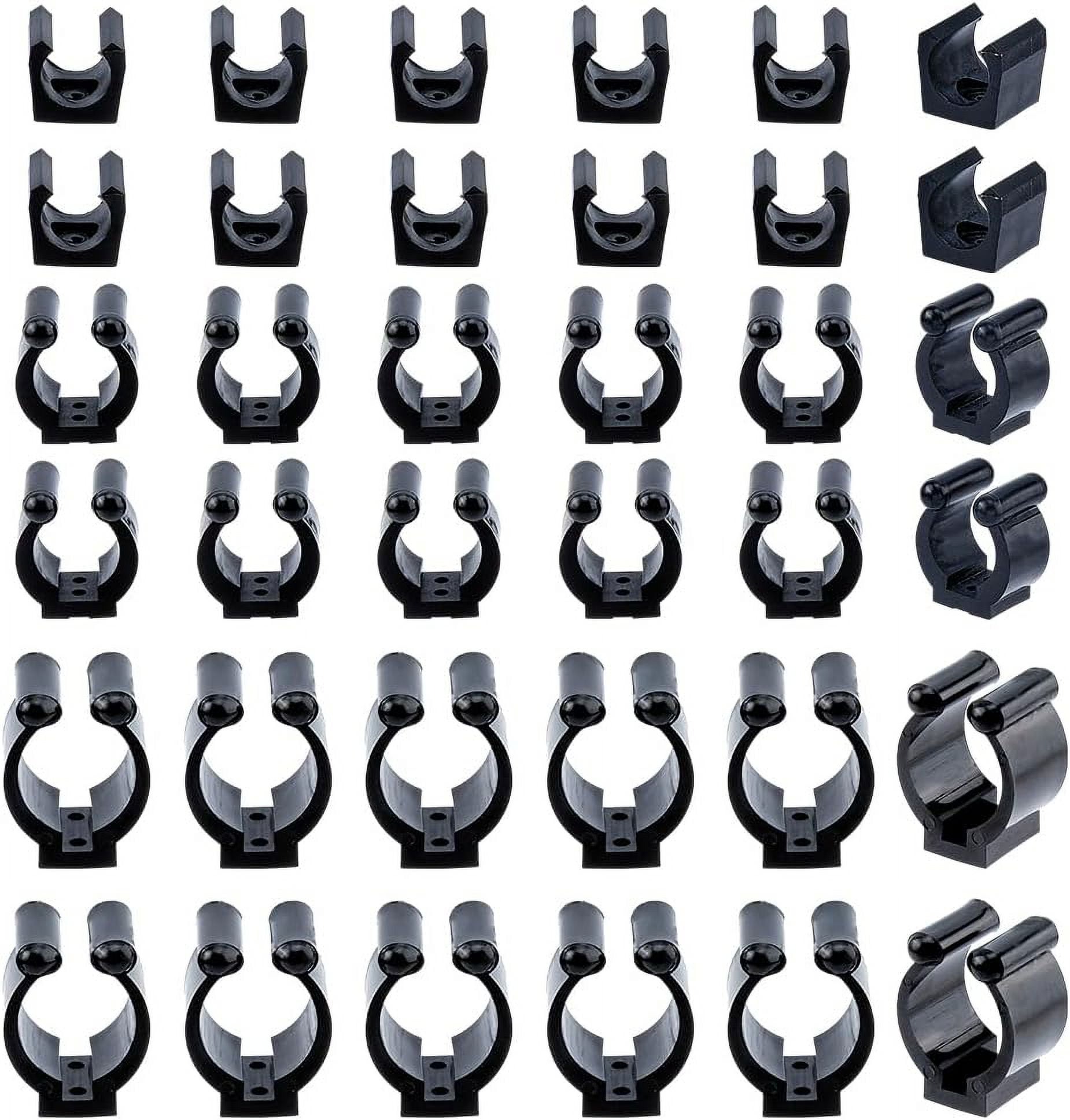40Pcs 3 Style Fishing Rod Clips Billiards Cue Clip Holders Fishing Pole ...